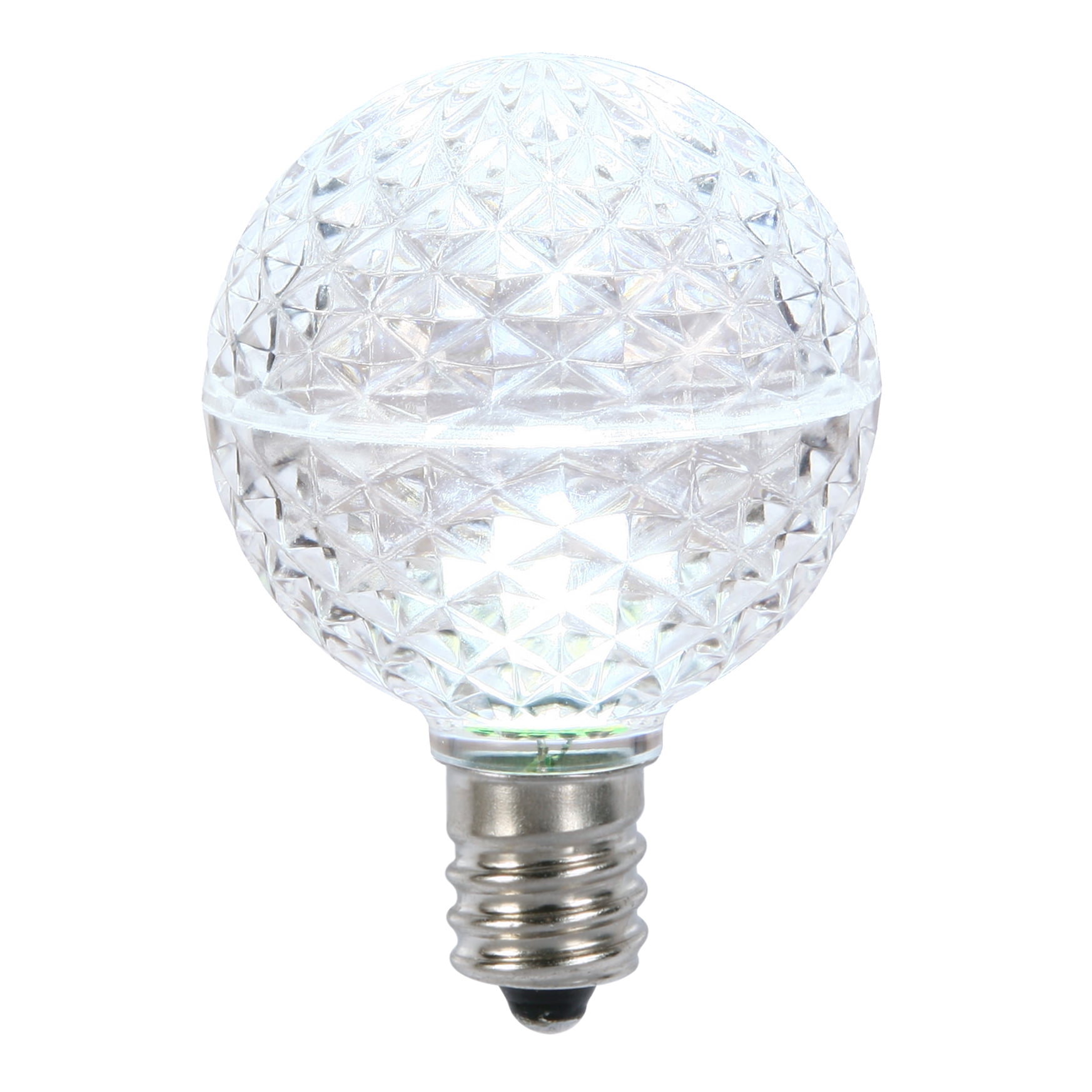 Vickerman G50 Faceted LED Cool White Replacement Bulb E17 .45W - Walmart.com