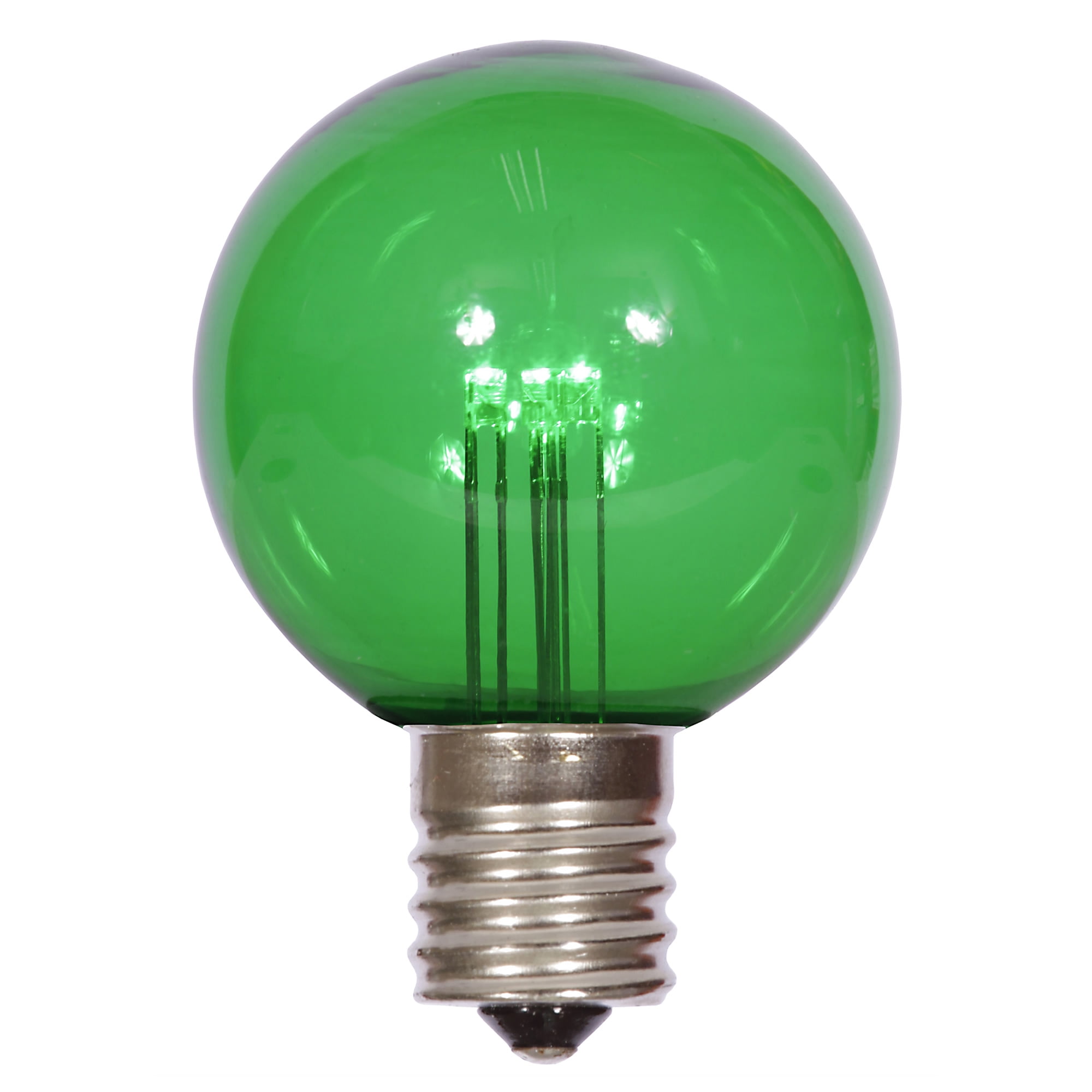Vickerman G50 Green Transparent Glass LED Replacement Bulb - Walmart.com