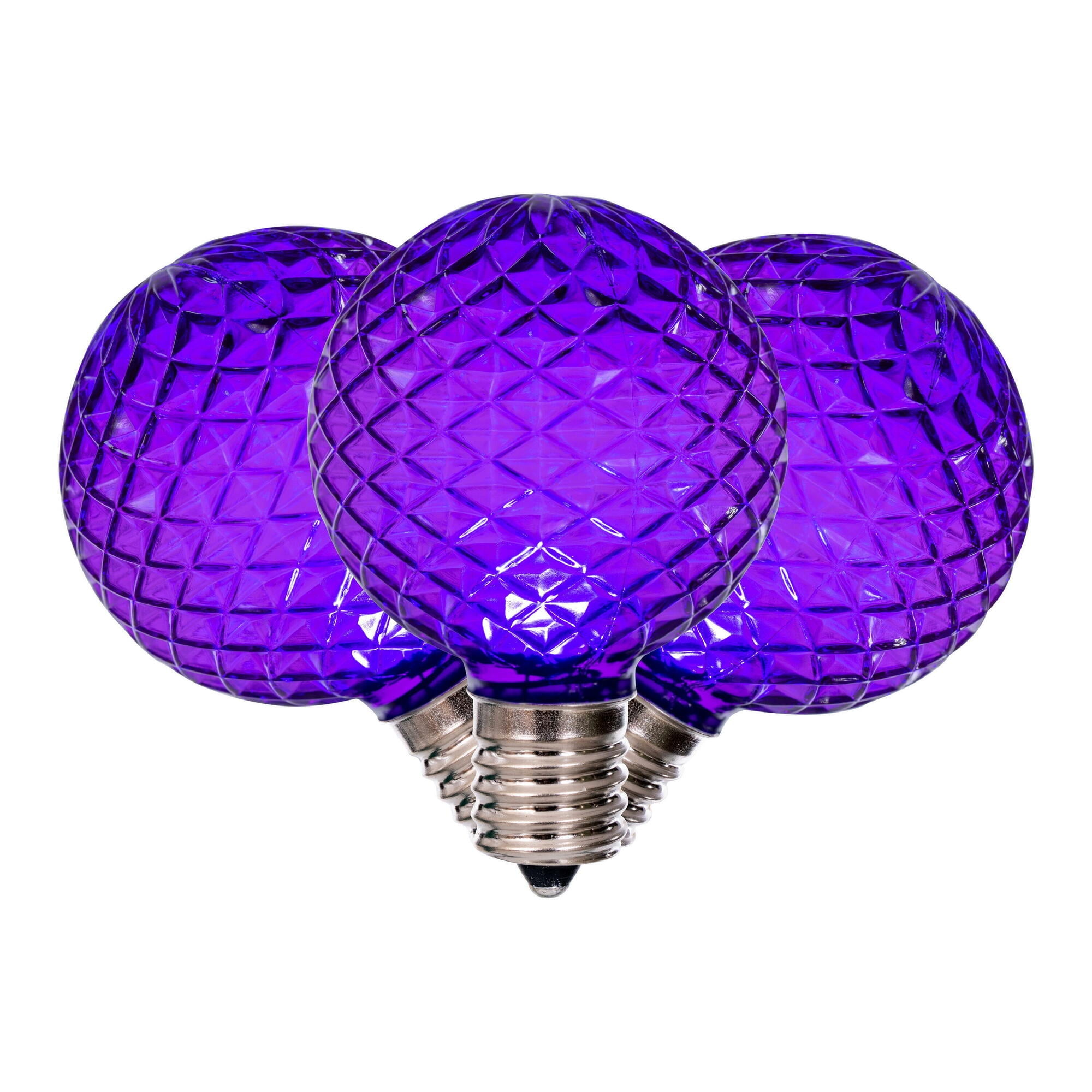 Vickerman G50 LED Purple Replacement Bulb, E17/C9 Nickel Base, 120V, .8 ...