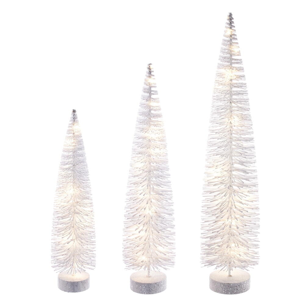 16"-20"-24" White Bottle Brush Clear Lts - Walmart.com