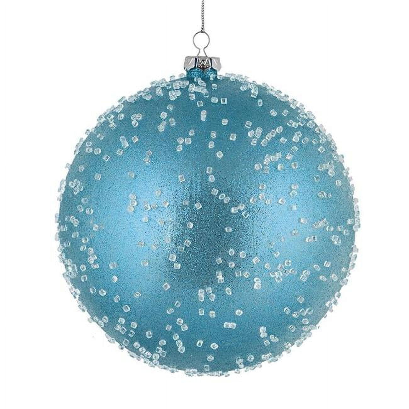 Vickerman N185132 4 in. Baby Blue Ice Ball Ornament 6 per Bag - Walmart.com