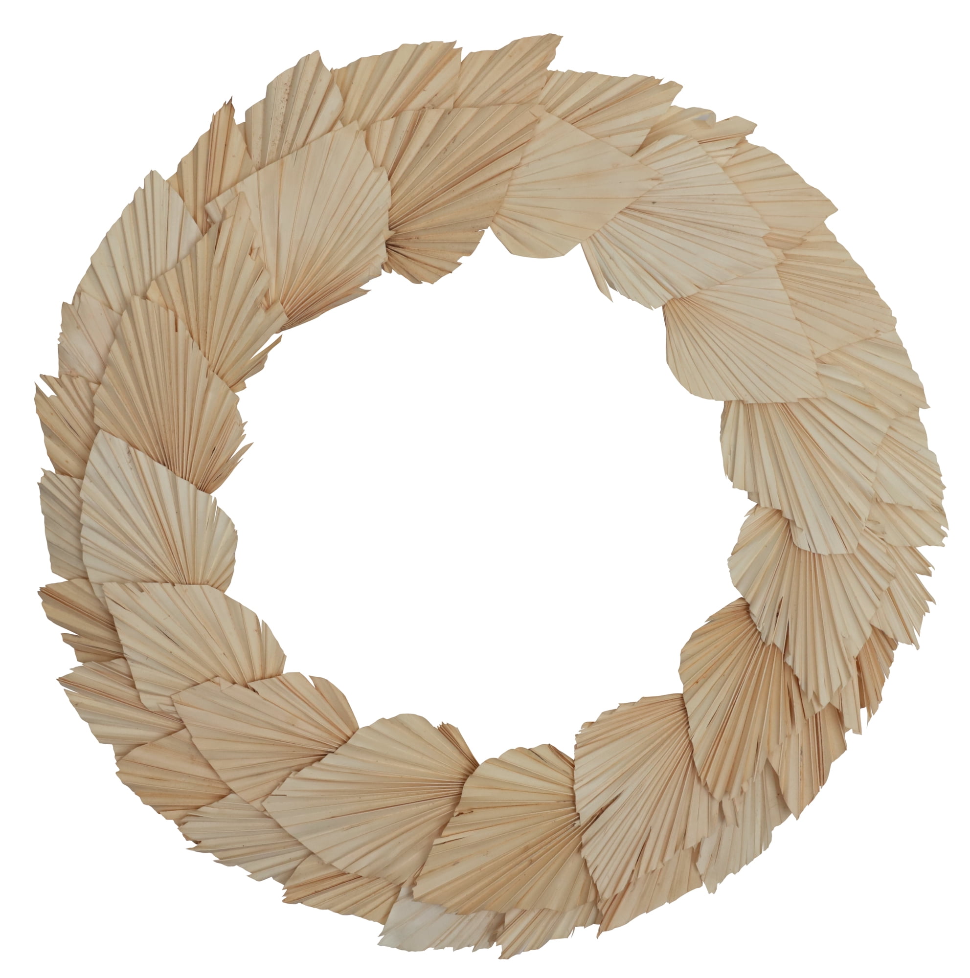 Vickerman Natural Botanicals 24" Bleached Palm Spear Wreath. This ...