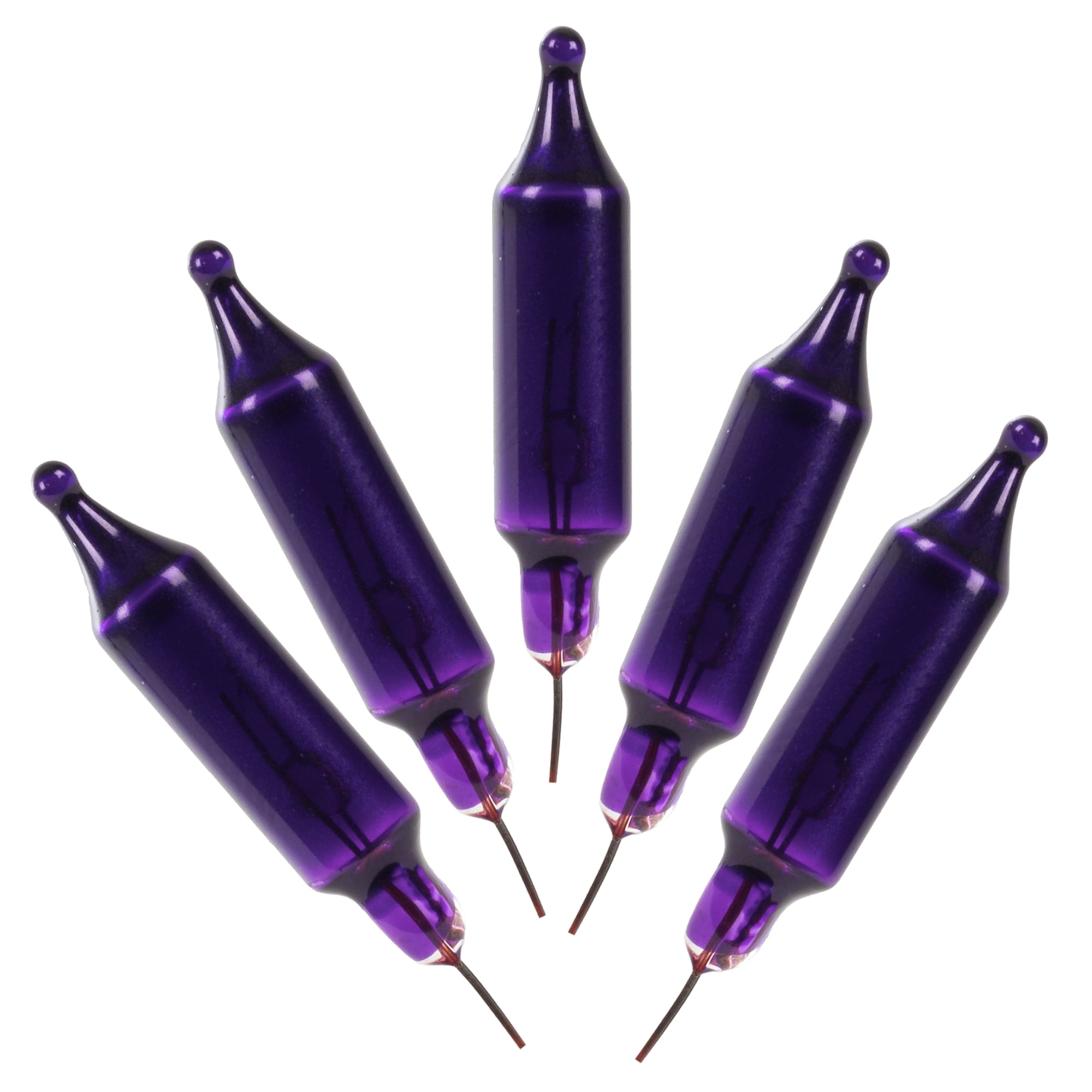 Vickerman Purple Glass Incandescent Mini Bulb with Pinched Base, 2.5 ...