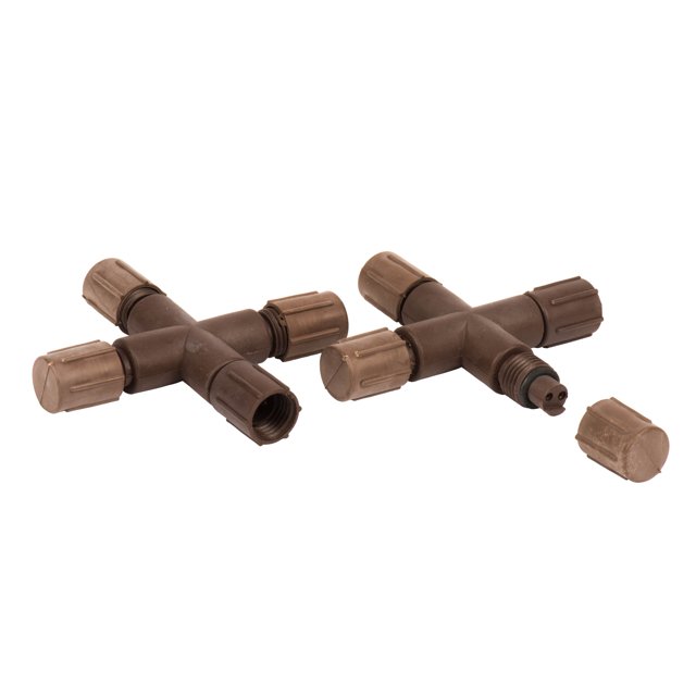 Vickerman Single Mold LED Set Brown Coaxial X Splitter 6/Bag, CSA/us ...