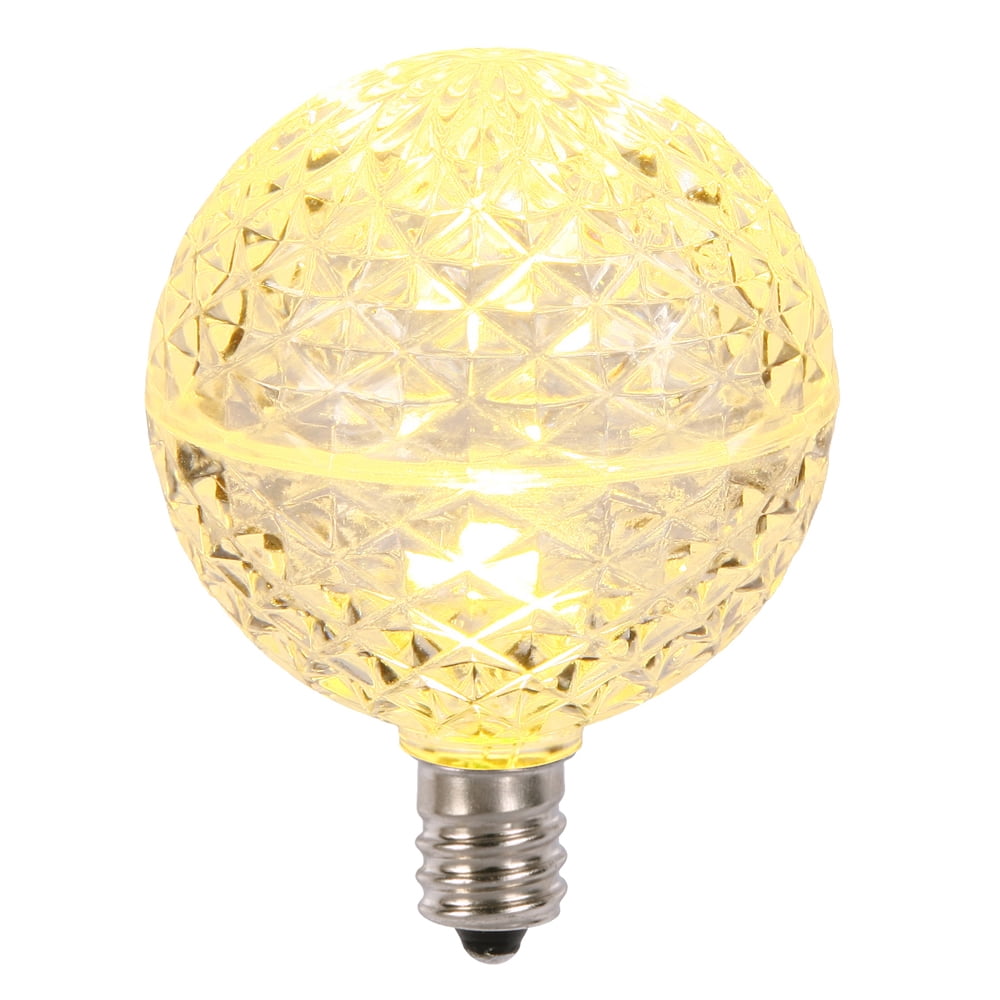 Vickerman Warm White Faceted G50 LED Replacement Bulb, 5 per Bag ...