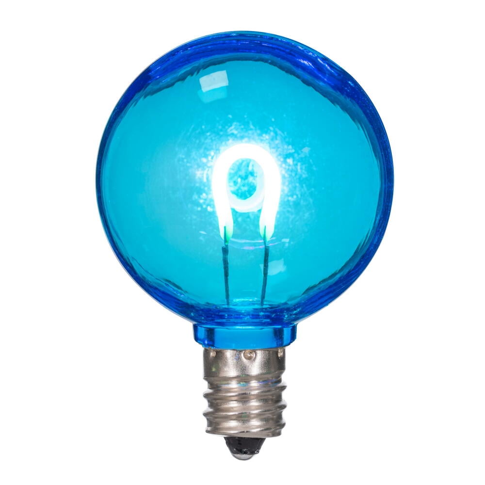 G40 Transp Filament Teal Bulb .6W 25/Bag - Walmart.com
