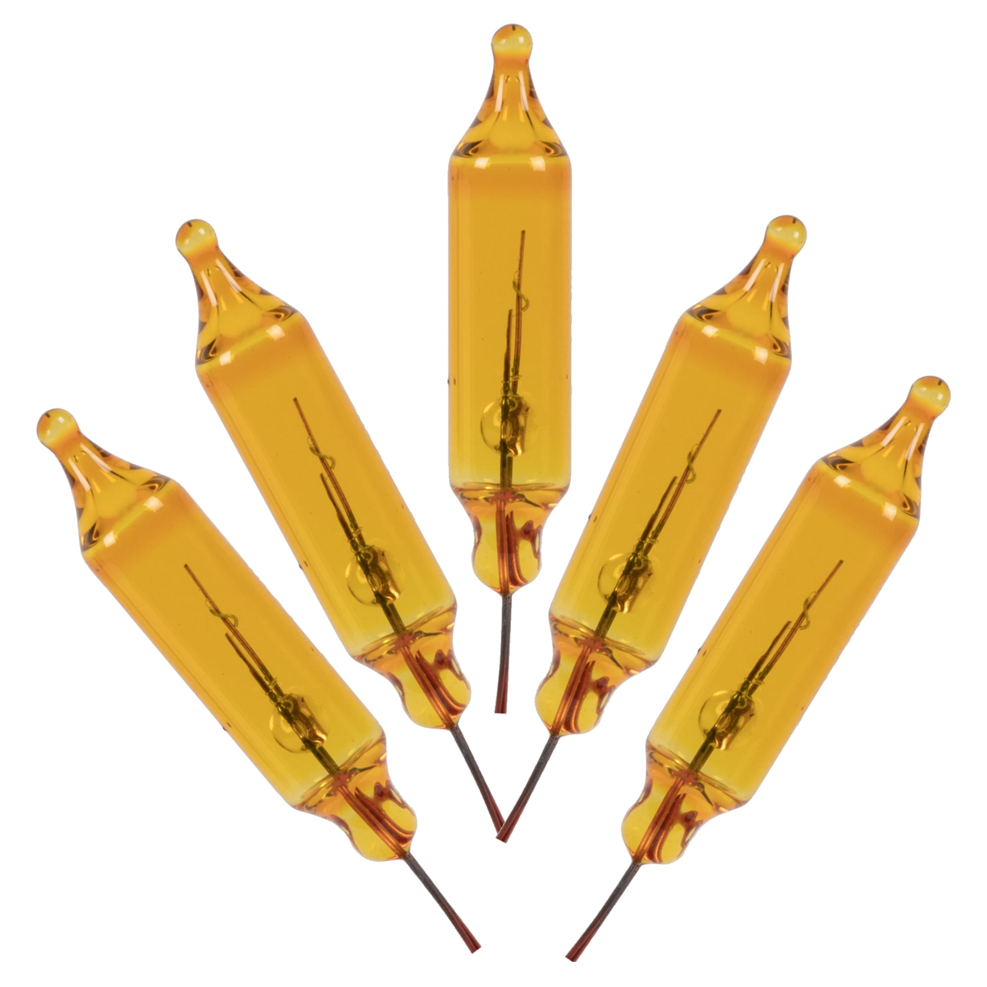 Vickerman Yellow Glass Incandescent Mini Bulb with Pinched Base, 2.5 ...