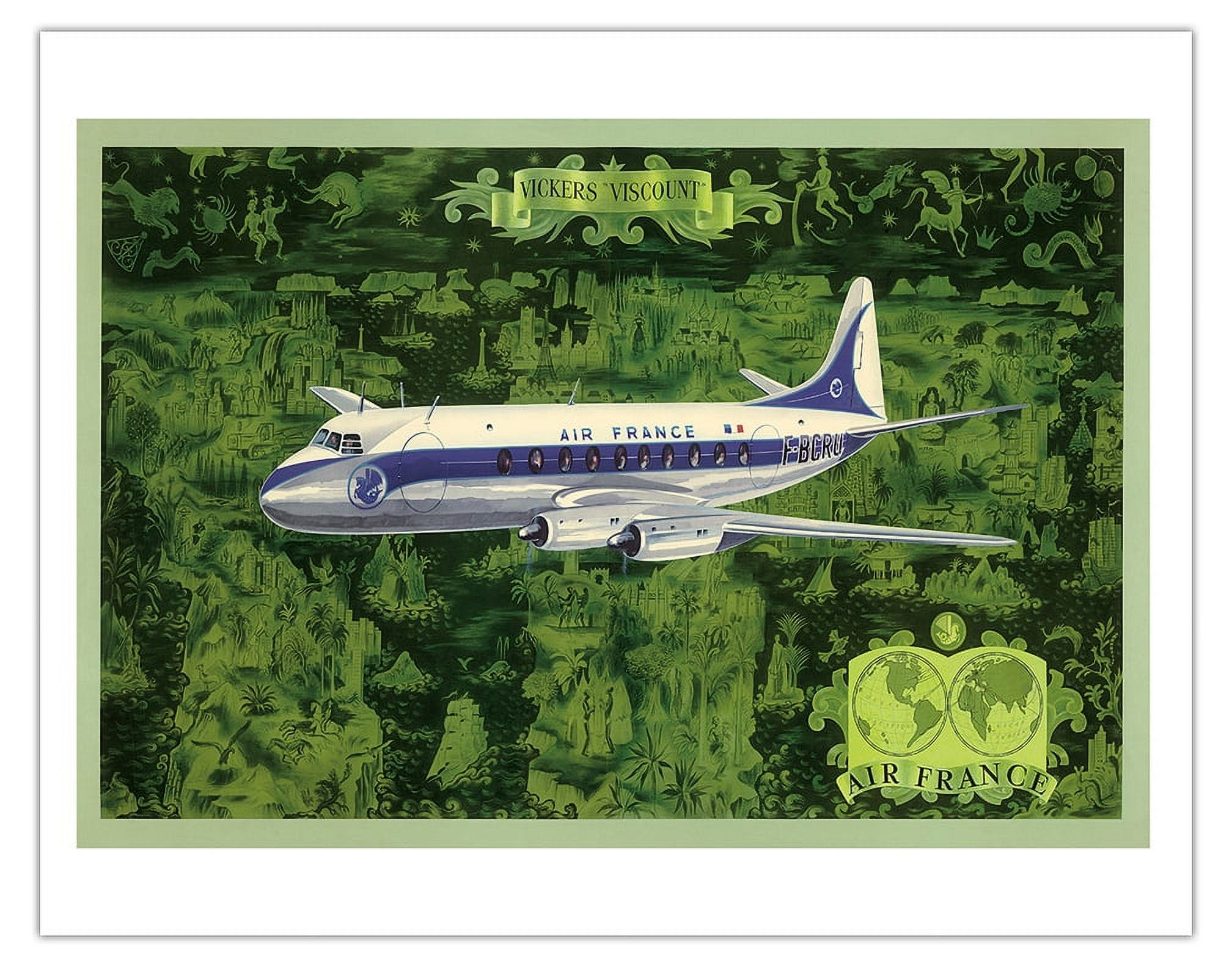 Vickers Viscount - France - Turboprop Airliner - Vintage Airline Travel ...
