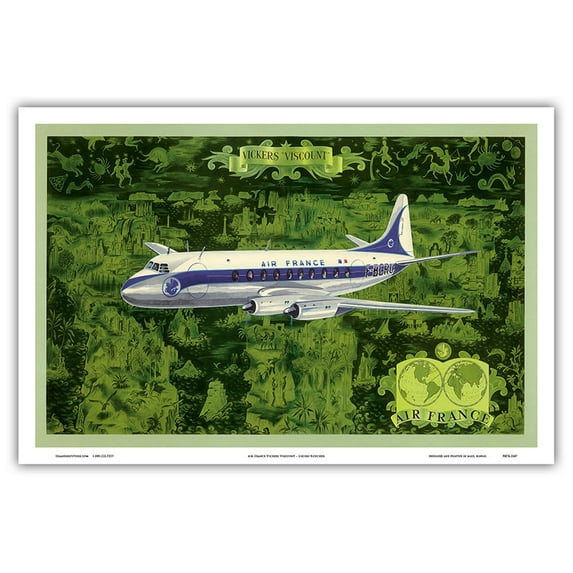 Vickers Viscount - France - Turboprop Airliner - Vintage Airline Travel ...