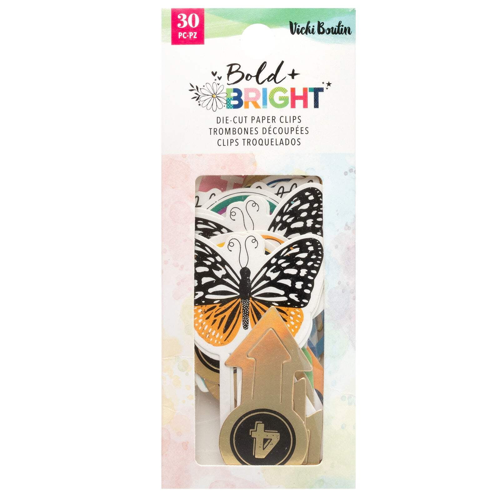 Vicki Boutin Bold And Bright Die-Cut Paper Clips-30 Pieces - Walmart.com