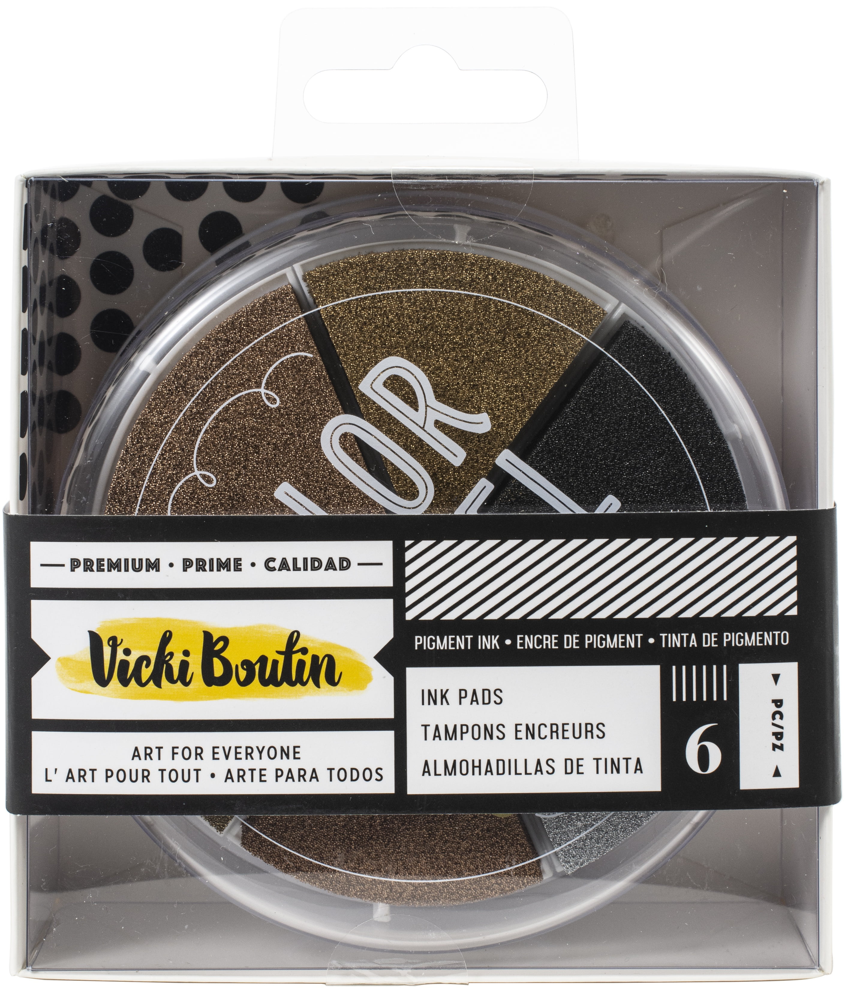 Vicki Boutin Mixed Media Color Wheel Pigment Ink Pads 6/Pkg-Metallics ...