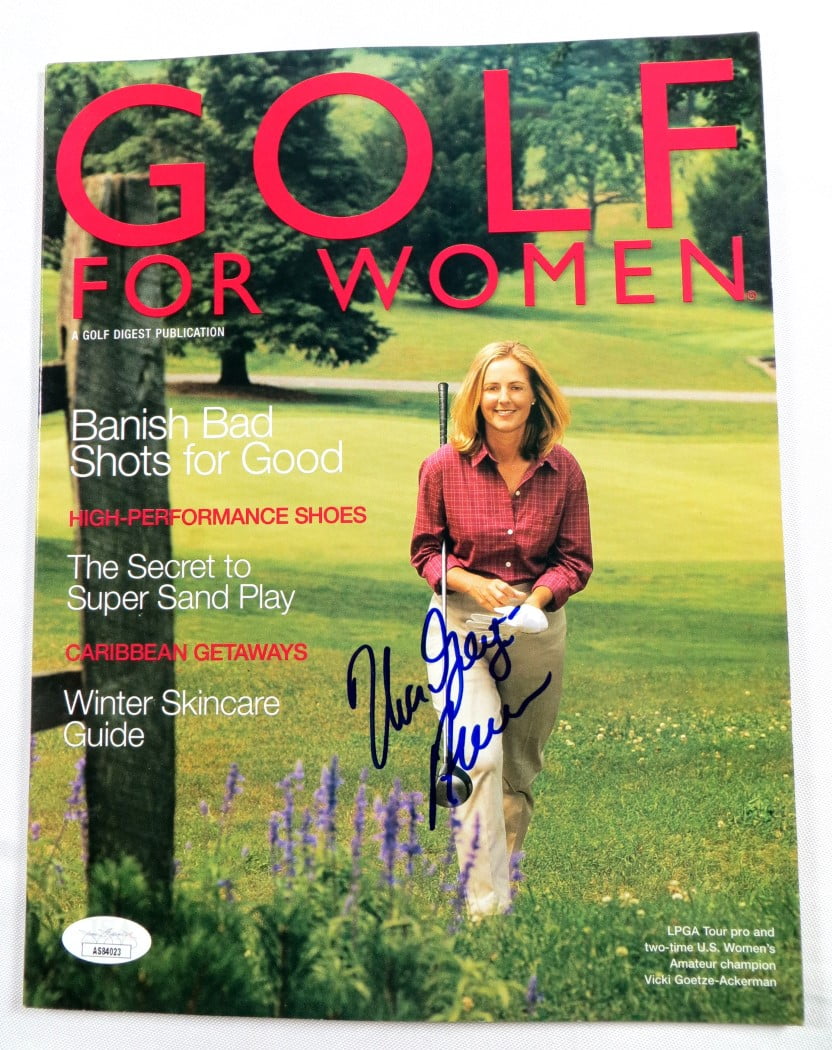 Vicki Goetze-Ackerman Signed Autograph Magazine Golf for Women LPGA JSA ...