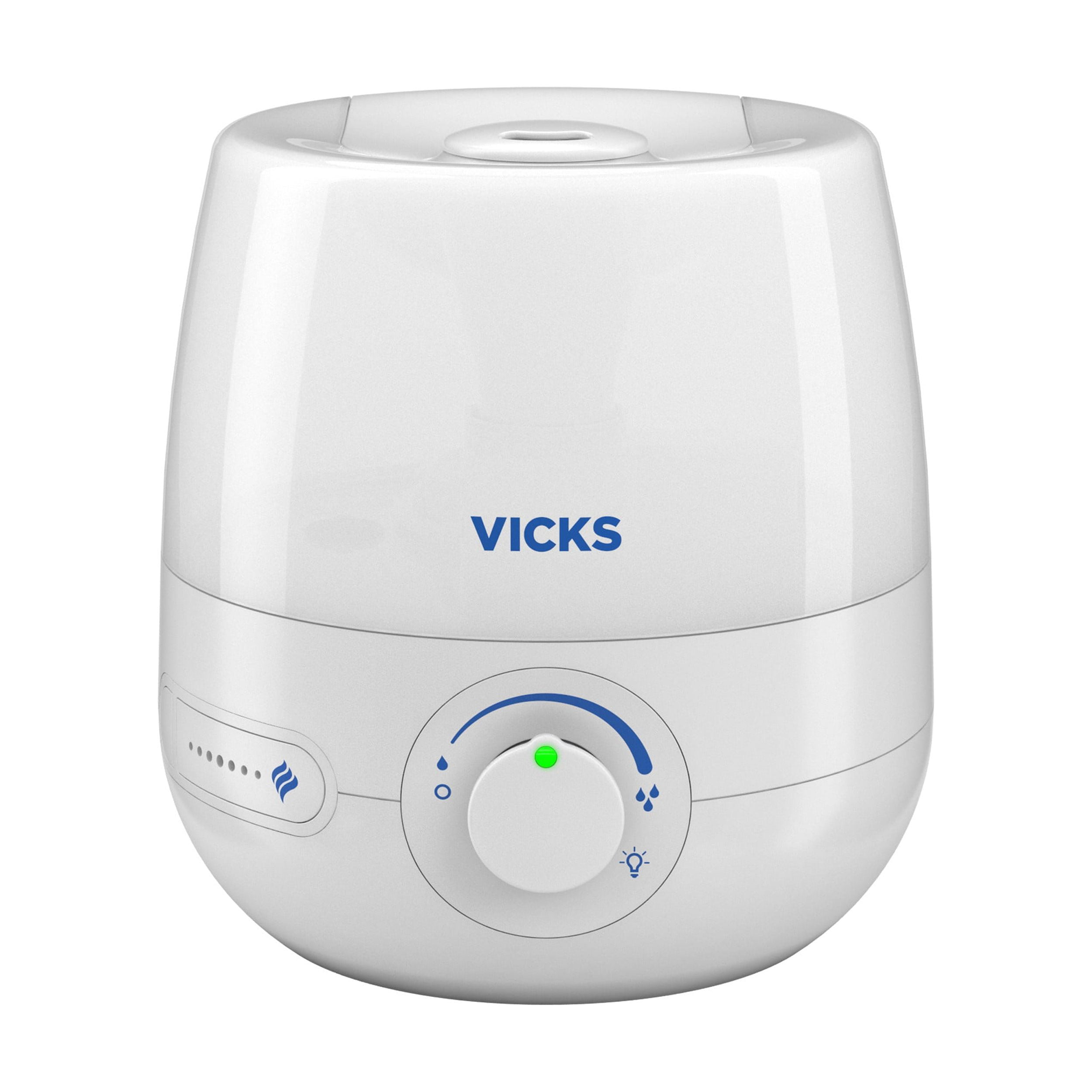 Vicks 0.6 Gallon Natural Care Cool Mist Ultrasonic Humidifier, 200 sq ...