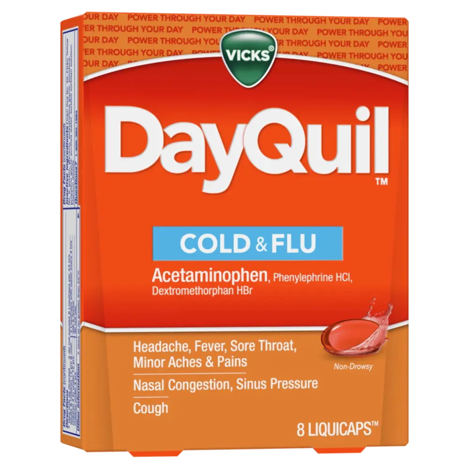 Vicks DayQuil Non-Drowsy Multi-Symptom Relief Cold & Flu LiquiCaps 8 ct ...