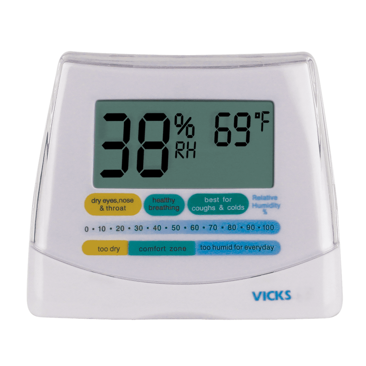 Vicks Health Check Hygrometer Humidity Monitor, 0.25 lb, White, V70 ...