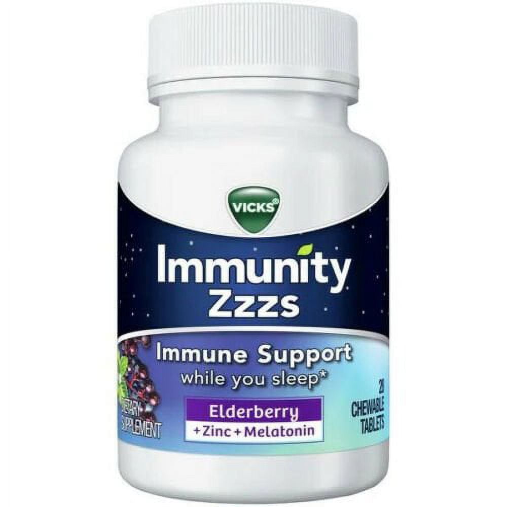 Vicks Immunity Zzzs Immune Support Chewable Tablets, 56 Count - Walmart.com