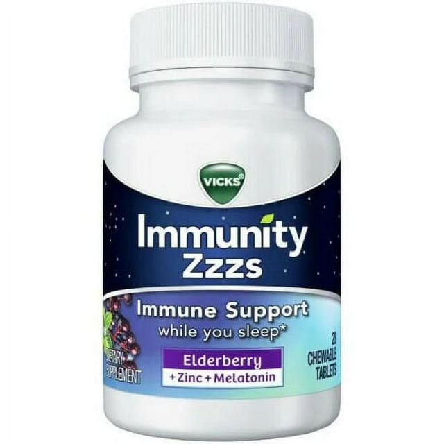 Vicks Immunity Zzzs Immune Support Chewable Tablets, 56 Count - Walmart.com