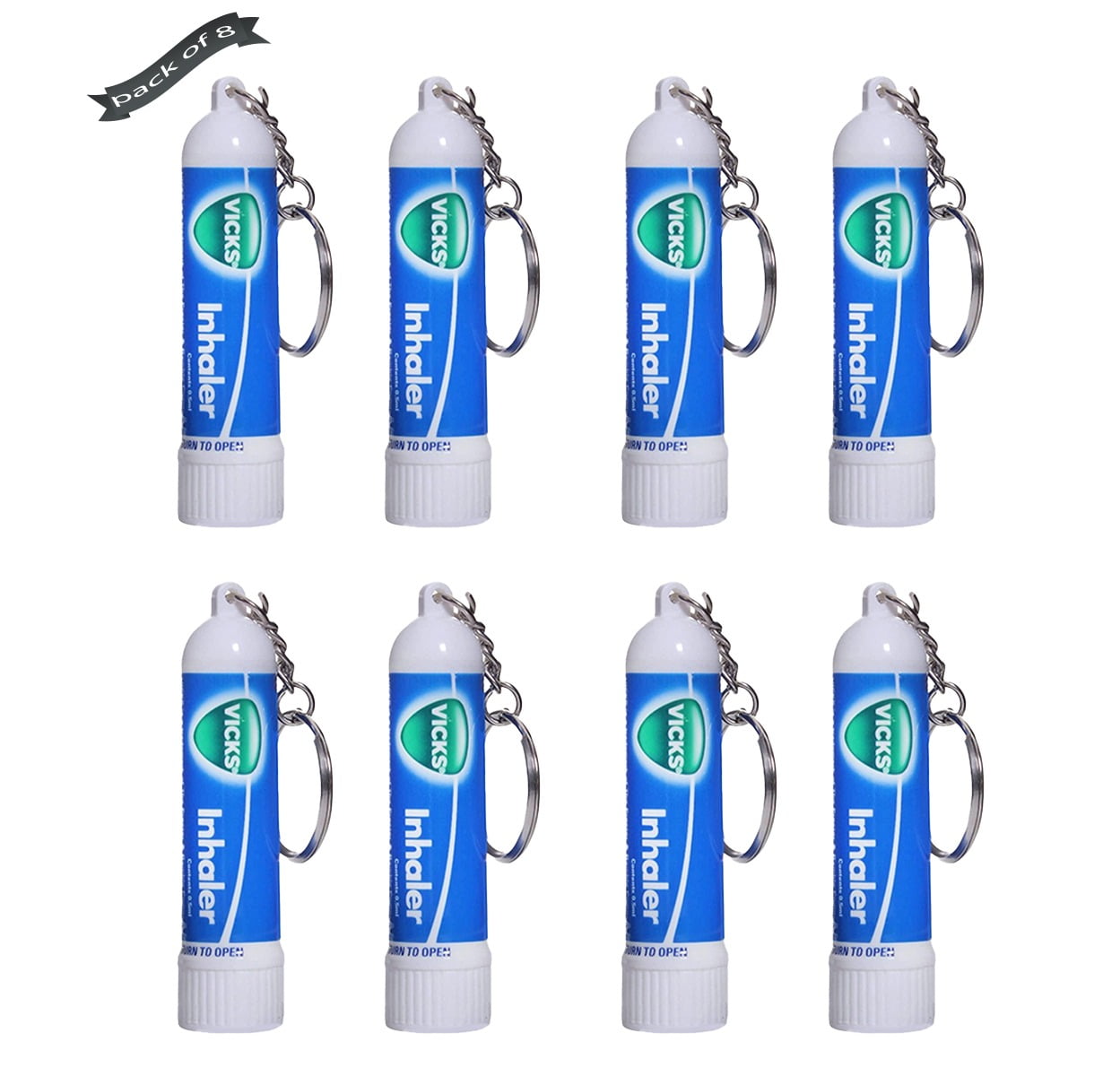 Vicks Inhaler Nasal Vapor Breather Tubes -0.5ML Tubes - (8 Tubes Pack ...