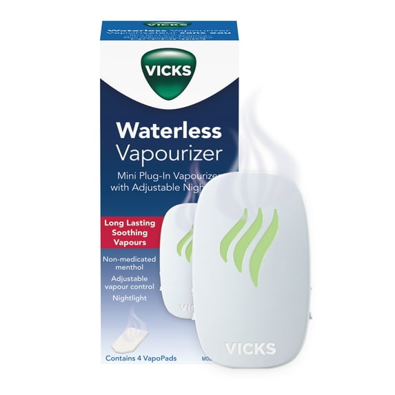 Vicks Cold Relief Plug-in Room Vapor Humidifier with VapoPads ...