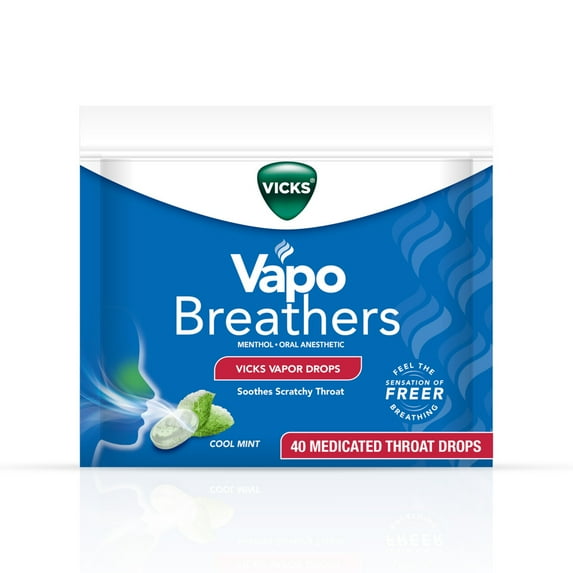 Vicks VapoBreathers, Vicks Vapor Drops for Scratchy and Sore Throats ...
