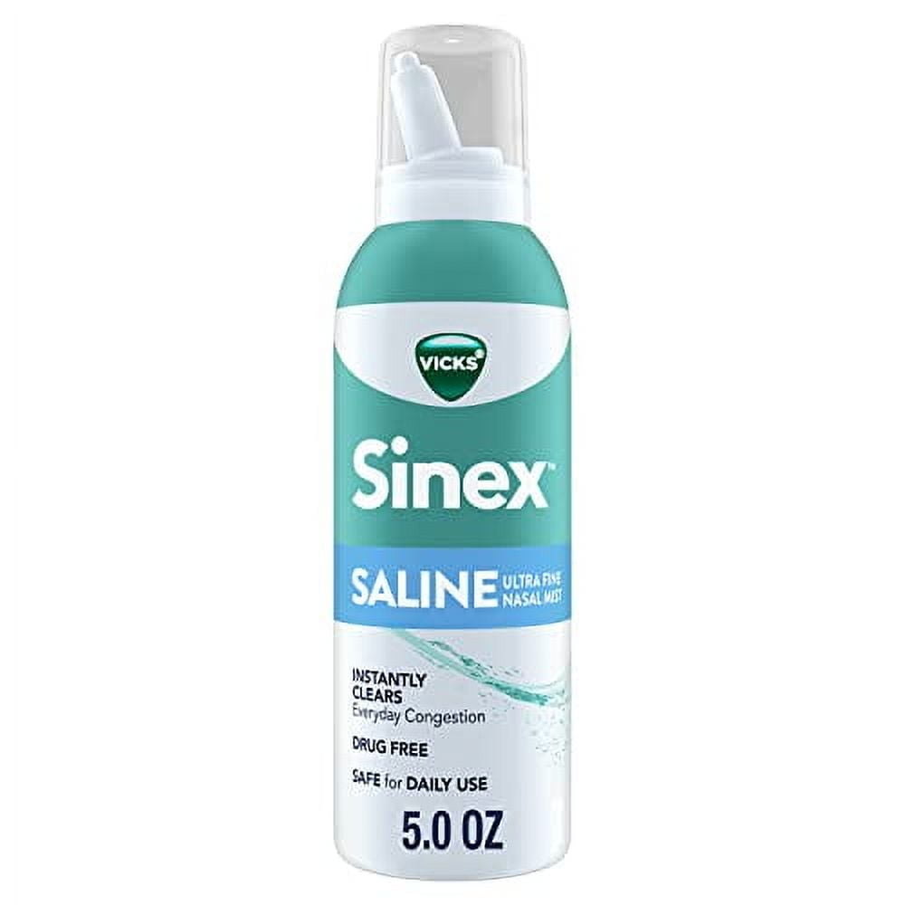 Vicks Sinex Saline Nasal .. Spray, Drug Free Ultra .. Fine Mist, Clear ...