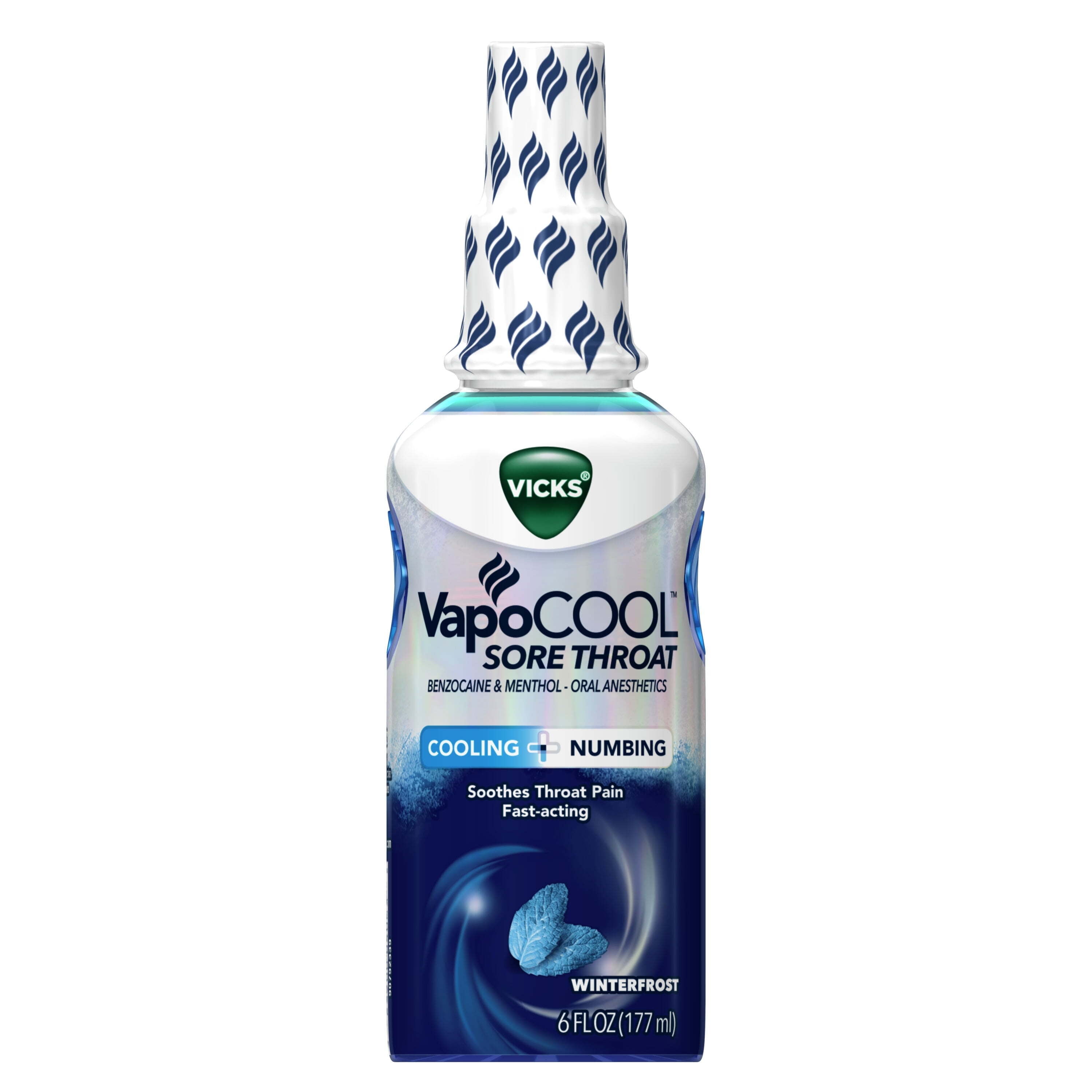 Vicks VapoCool Sore Throat Spray, Benzocaine & Menthol, Over-the ...