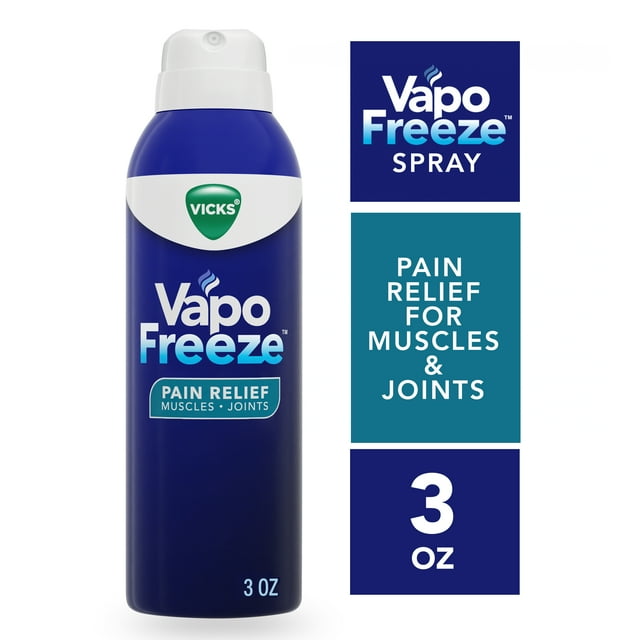 Vicks VapoFreeze Topical Pain Relief Spray, Menthol Pain Reliever for ...