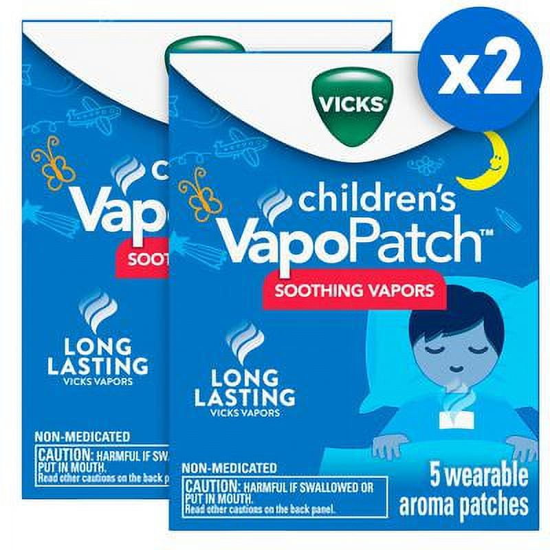 Vicks VapoPatch with Long Lasting Soothing Vicks Vapors for Children (5 ...