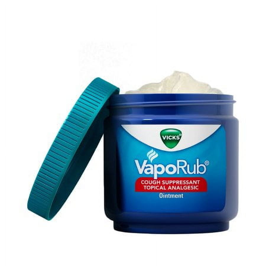 Vicks VapoRub Chest Rub 4.8% - 1.2% - 2.6% Strength Ointment 6 oz. Pack ...
