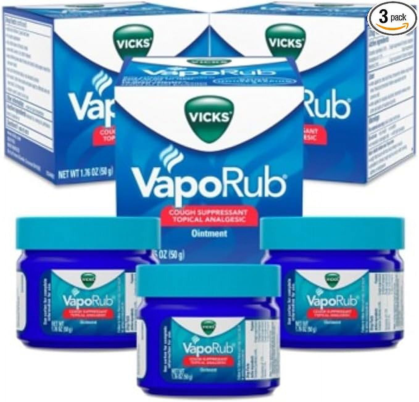 Vicks VapoRub, Chest Rub Ointment, Relief from Cough, Cold, Aches ...