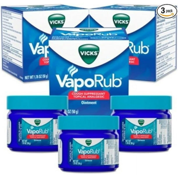 Vicks VapoRub, Chest Rub Ointment, Relief from Cough, Cold, Aches ...