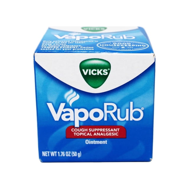 Vicks VapoRub Cough Suppressant Topical Chest Rub & Analgesic Ointment ...