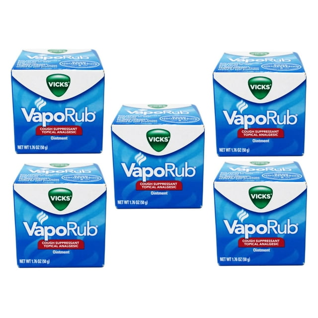 Vicks VapoRub Cough Suppressant Topical Chest Rub & Analgesic Ointment ...