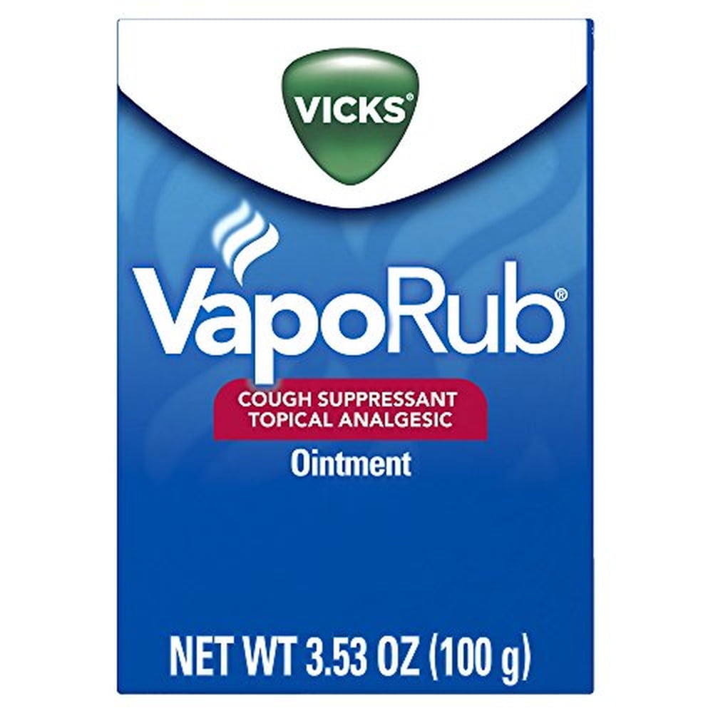 Vicks VapoRub Cough Suppressant Topical Ointment 3.53 oz (Pack of 5 ...