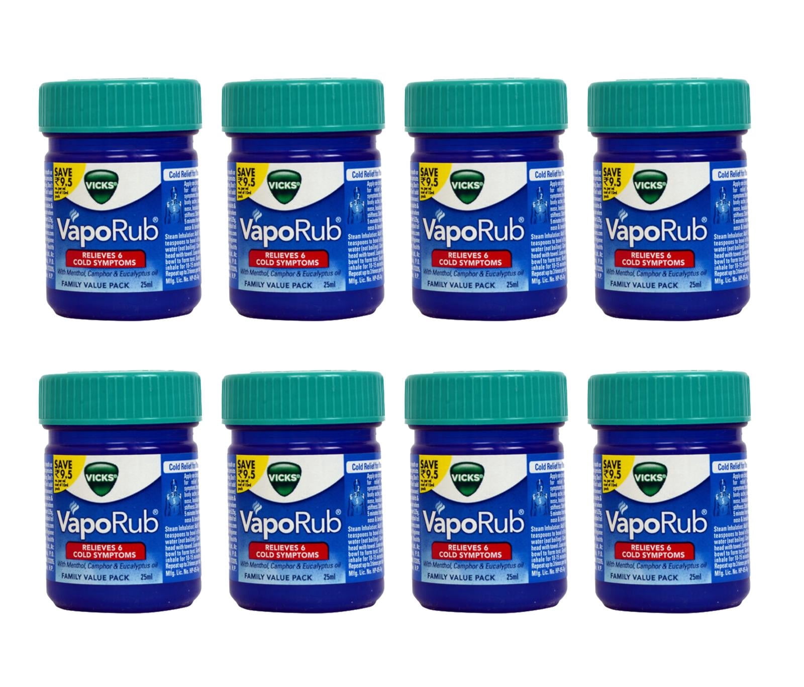 Vicks VapoRub Adult Vaporizing Ointment 25ml - Relief from Cold & Cough ...
