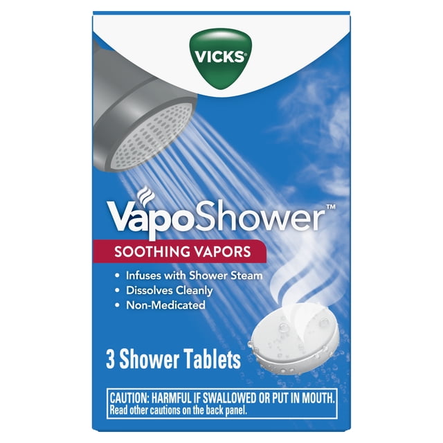 Vicks VapoShower Aromatherapy Shower Vapor Tabs, Dissolving, 3 Packs ...