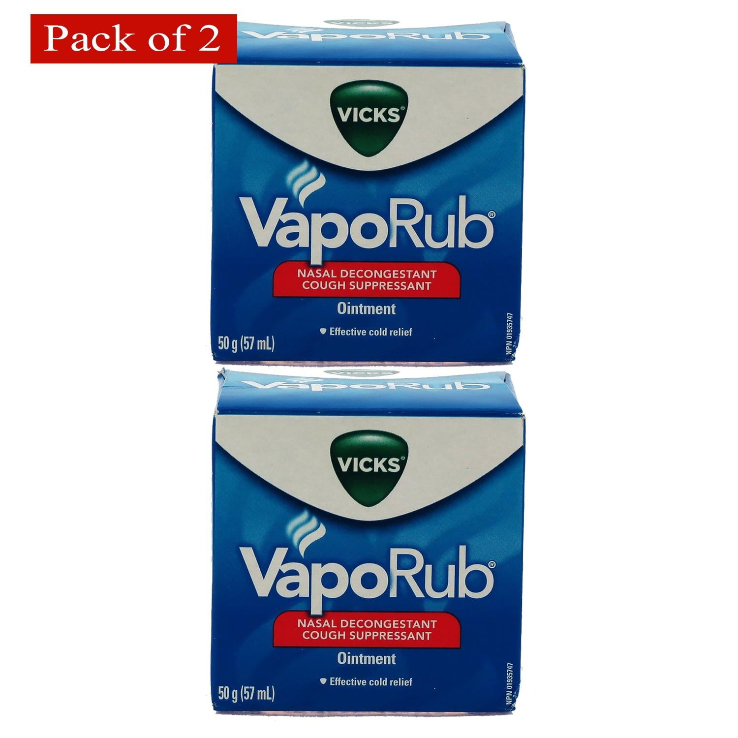 Vicks Vaporub 50g (Pack of 2) - Walmart.com