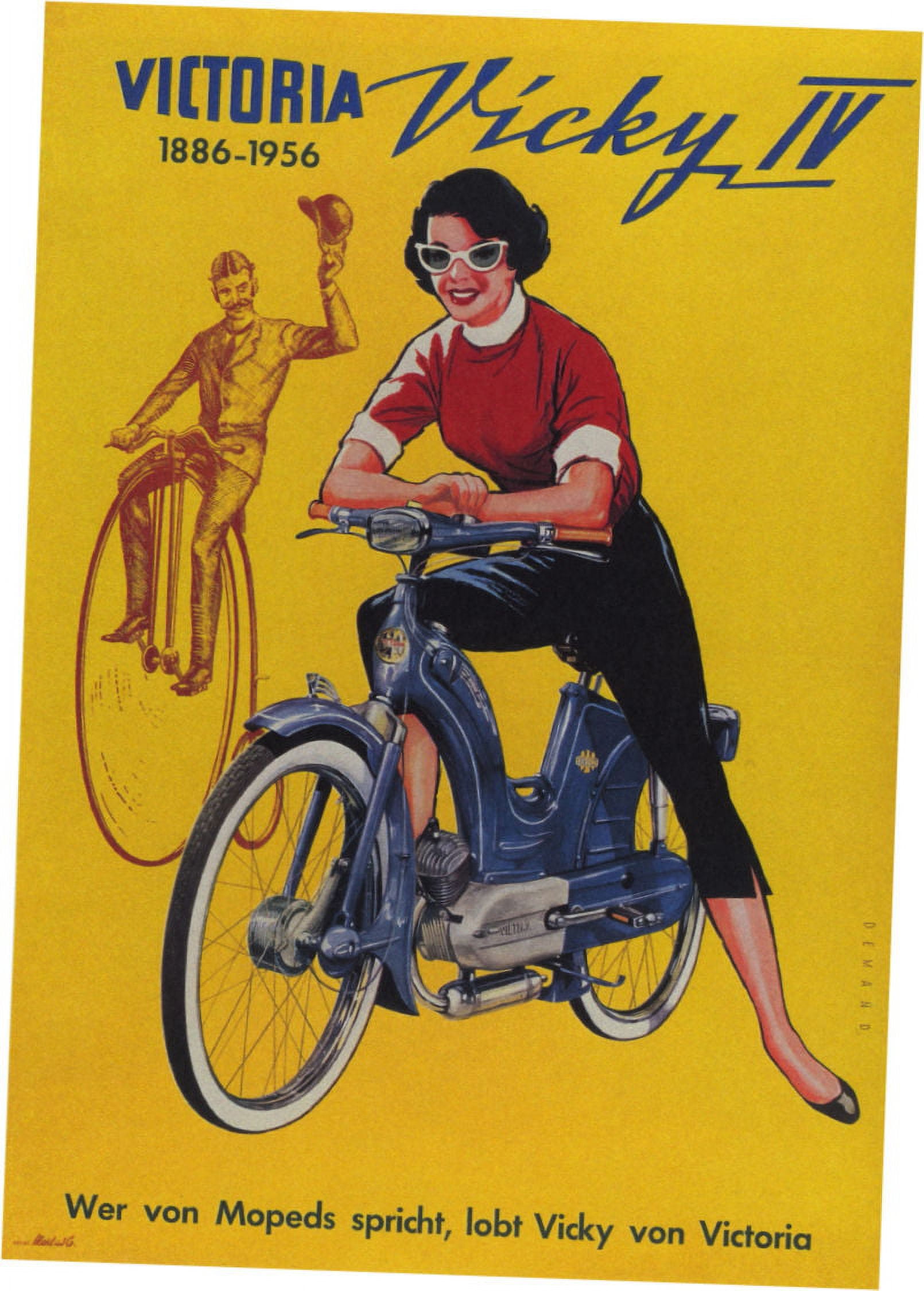 Vicky Motorcycle 1956 poster Metal Sign 8inx 12in Print on Metal 8x12 ...