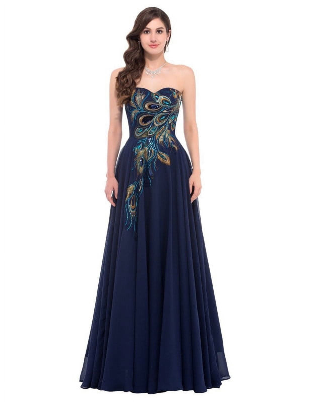 Vicky and Lucas - Modern Style Strapless Embroidery Tulle Gown ...