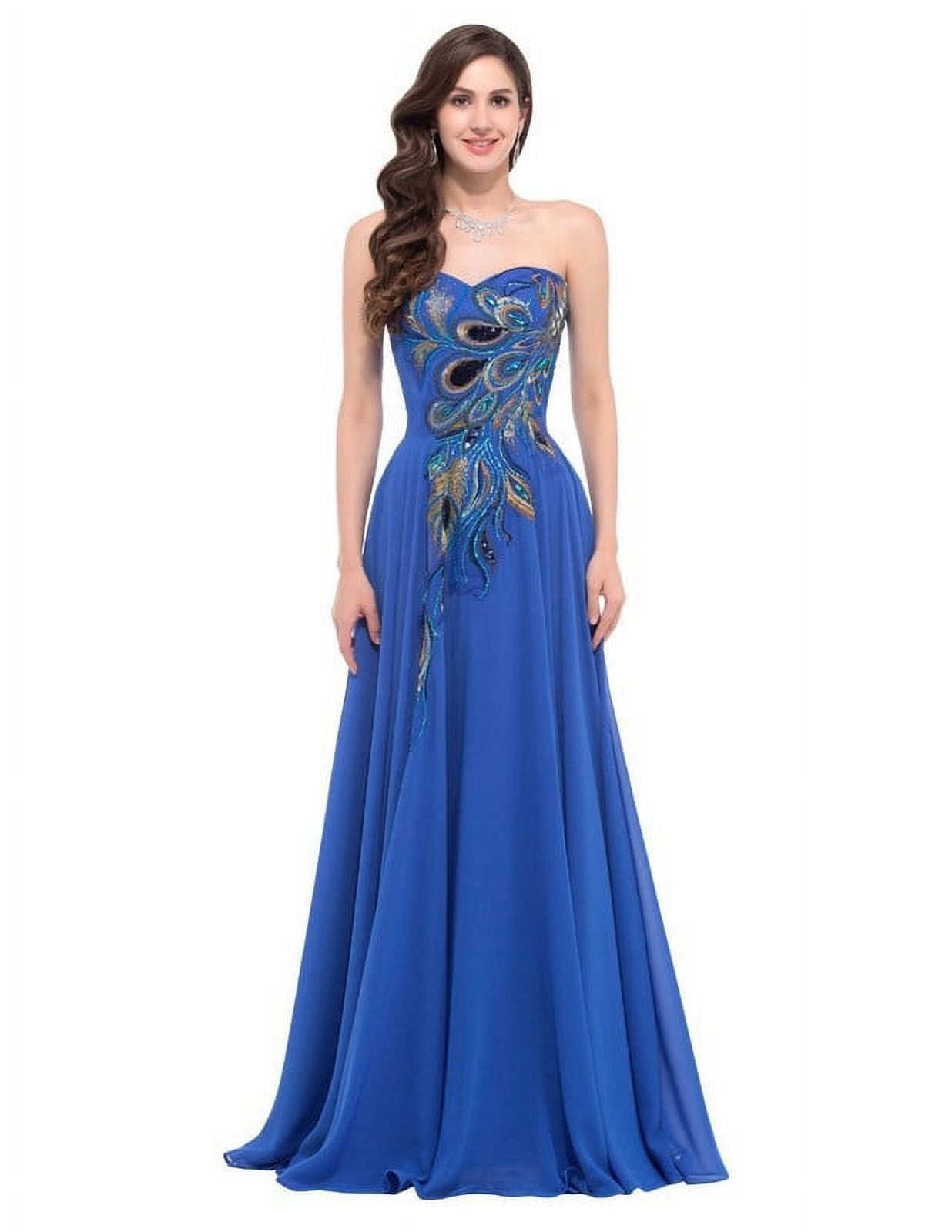 Vicky and Lucas - Modern Style Strapless Embroidery Tulle Gown ...