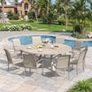 JOIVI 7-Piece Outdoor Dining Set, Patio Dining Set for 4-6 People with ...