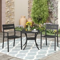 Withniture 3-Piece Outdoor Bistro Set, Cast Aluminum Patio Table ...