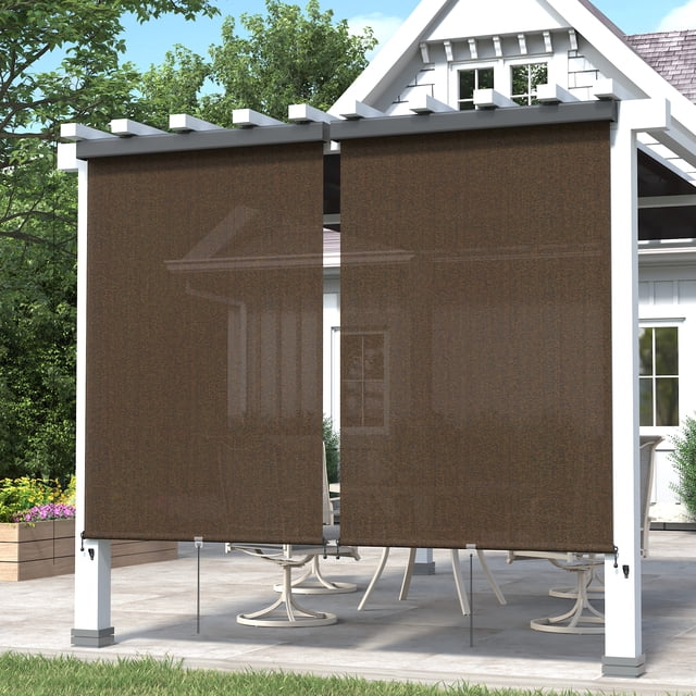 Vicllax Outdoor Patio Blinds Sun Shades Spring Roller Shade with ...
