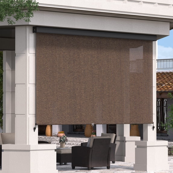 Vicllax Outdoor Patio Blinds Sun Shades Spring Roller Shade with ...