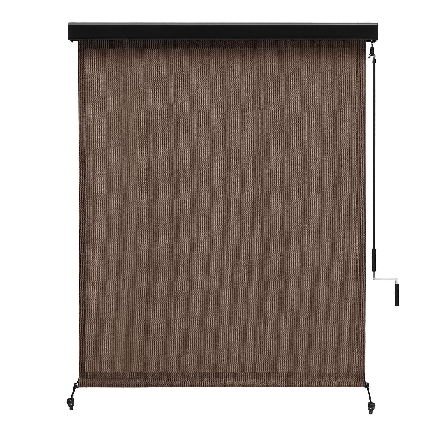 Vicllax Outdoor Patio Crank Sun Blocking Roller Shade Modern Style ...