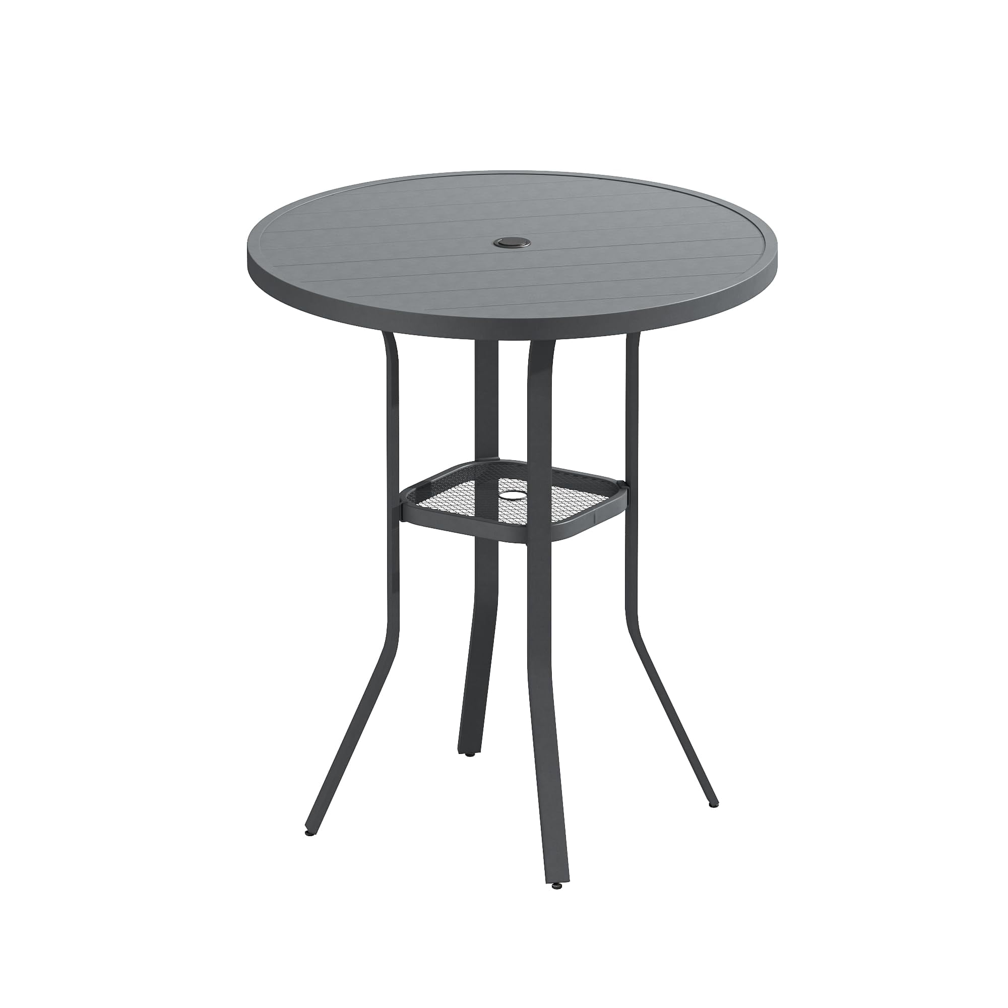 Vicllax Outdoor Round Bar Table Metal Modern Style for Porch Garden ...