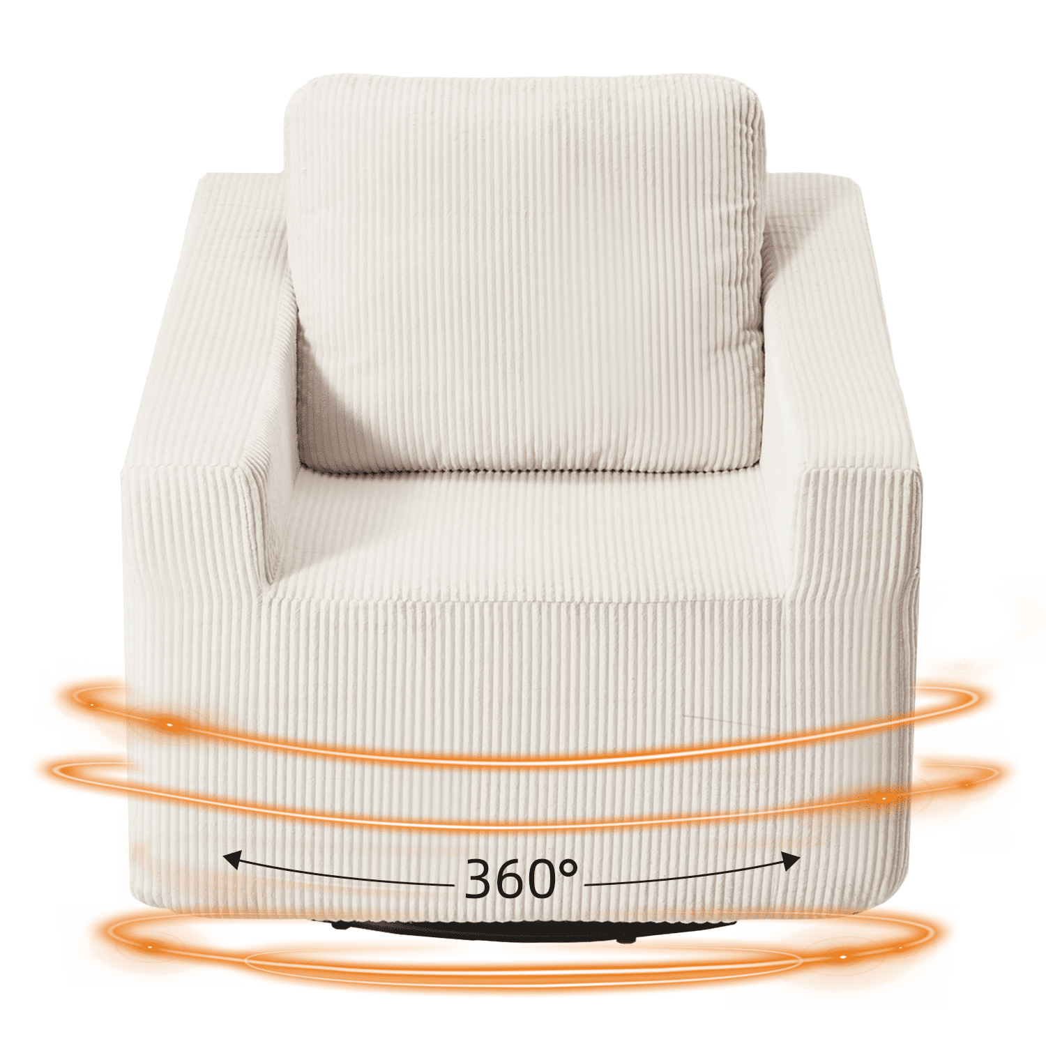 Vicluke 2-in-1 Swivel Sofa Chairs Set of 2,360° Rotating or Fixed Mode ...