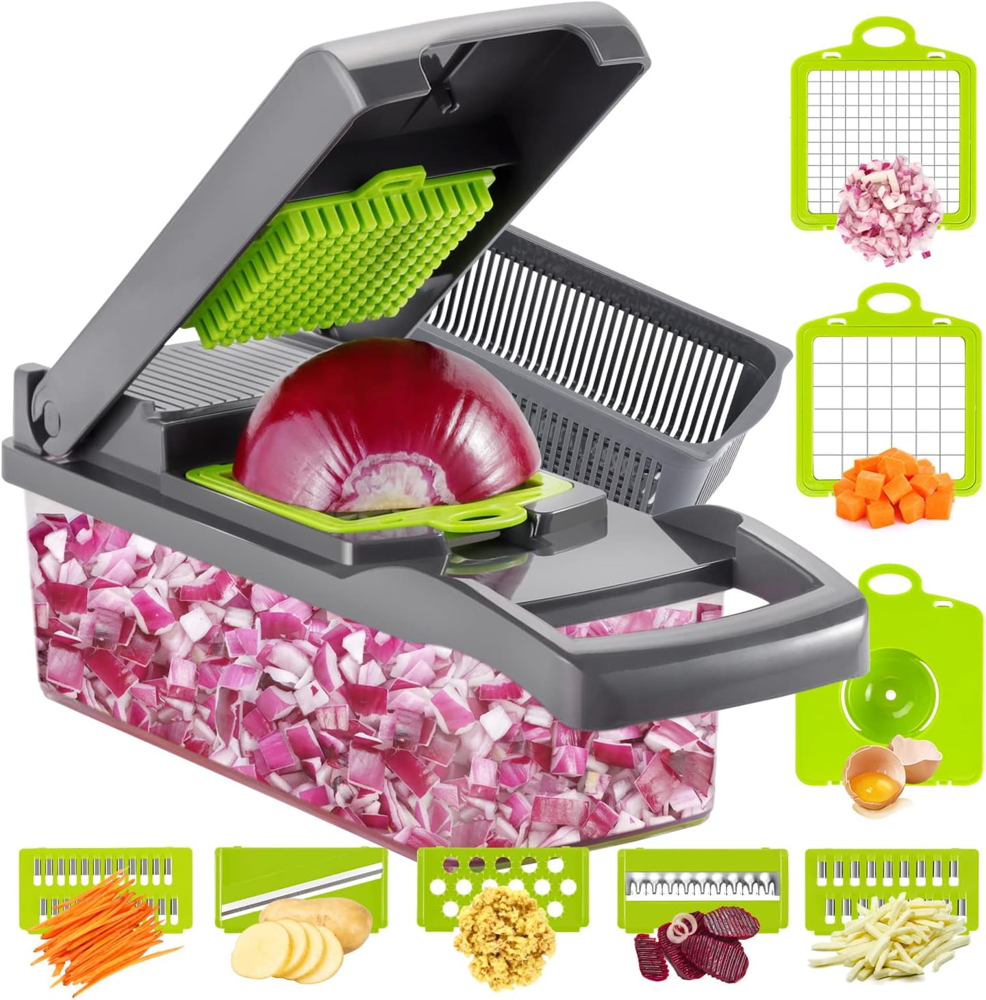 Vico Shine 12-in-1 Multipurpose Vegetable Chopper - Pro Food Chopper ...