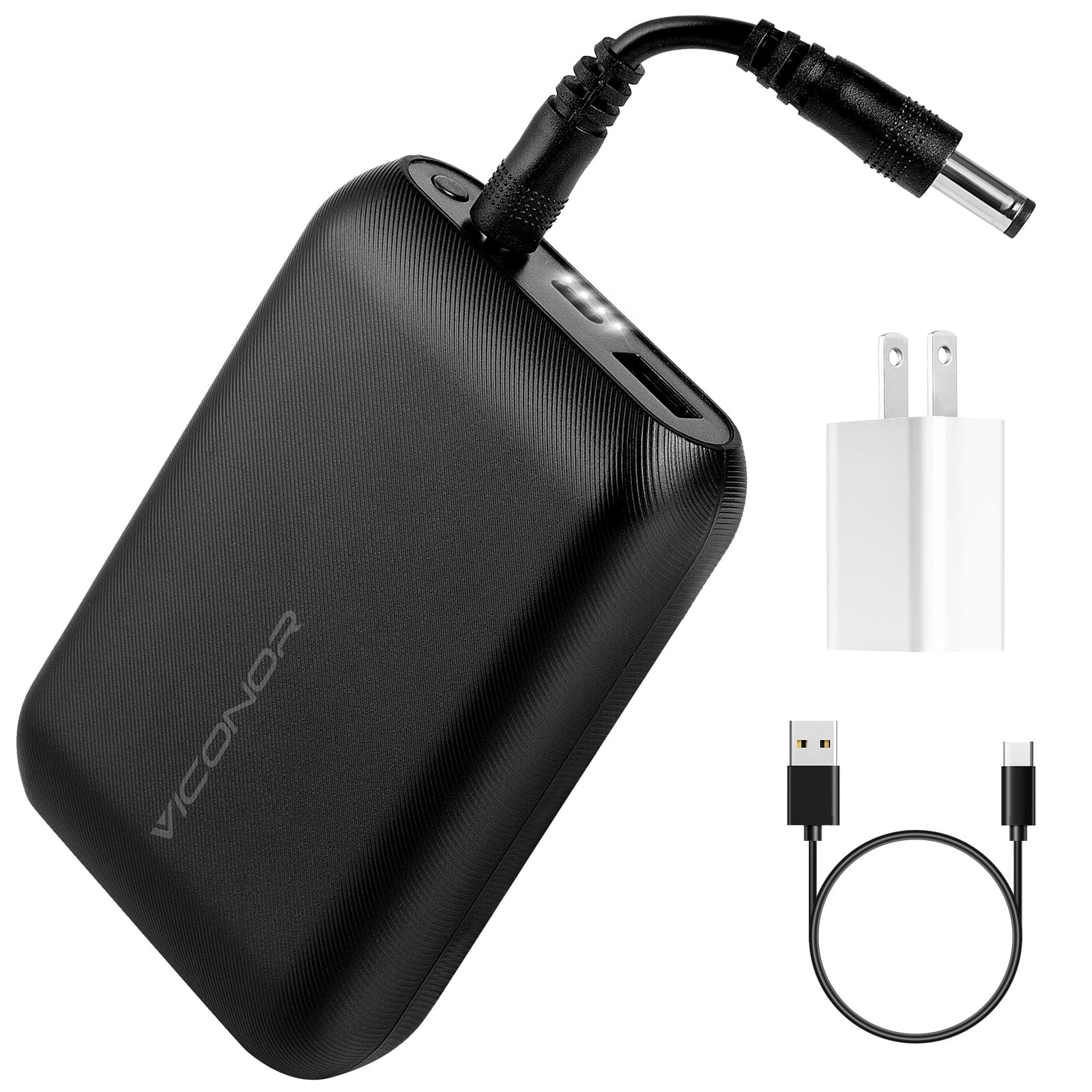 Viconor Portable Charger, Travel Essential Power Bank, 5,000mAh 12V ...