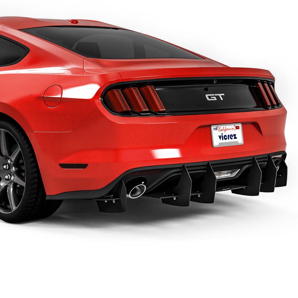 Vicrez Centa VR2 Rear Diffuser vz102308 | Ford Mustang 2015-2017 ...